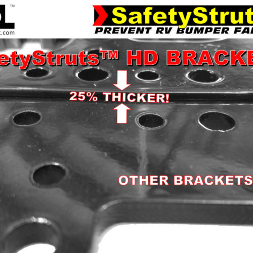 SafetyStruts® Heavy Duty RV Bumper Brackets with Fish Plates for 2-Bolt ...