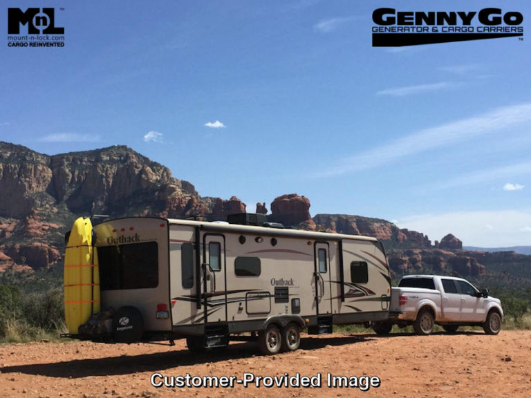 GennyGo™ RevX2 Heavy Duty RV Bumper-Mounted Generator & Cargo Carrier ...