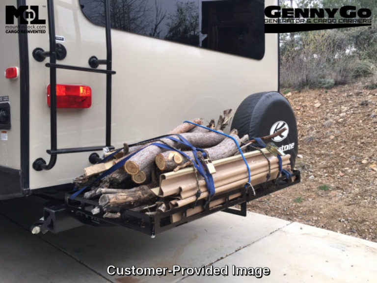 GennyGo™ RevX2 Heavy Duty RV Bumper-Mounted Generator & Cargo Carrier ...