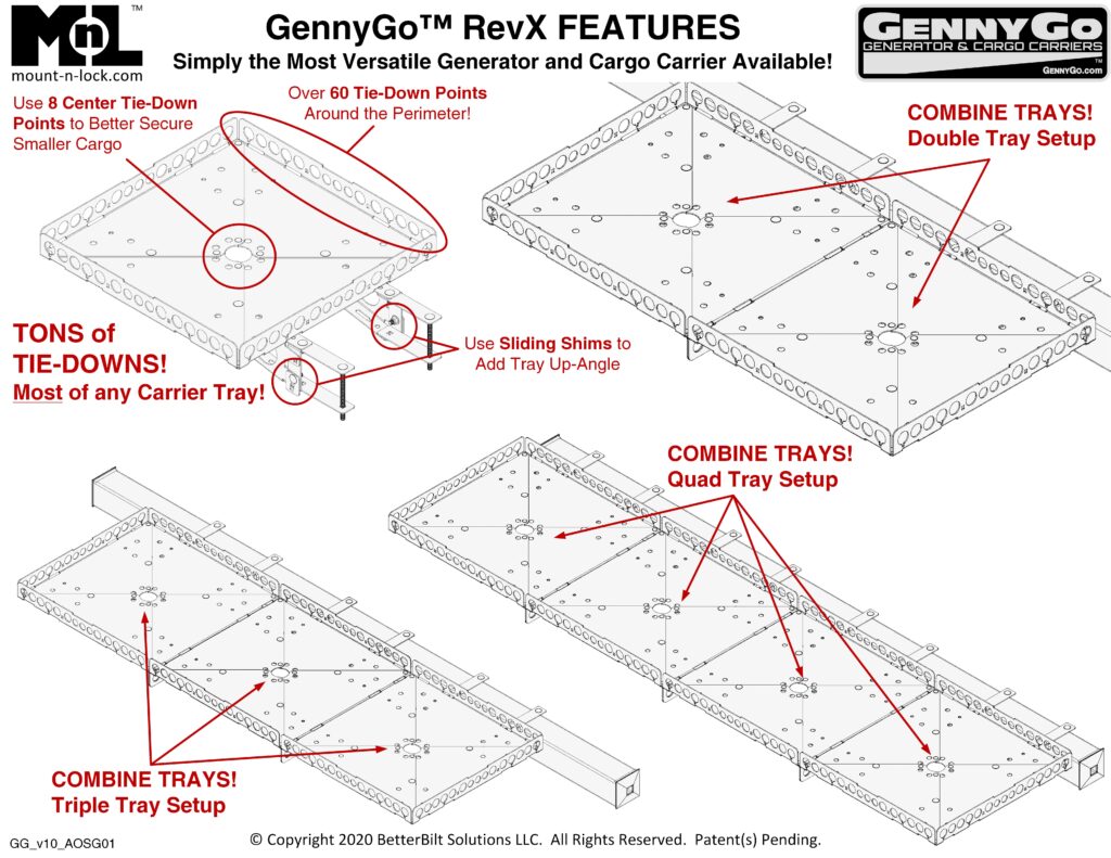 GennyGo® Generator and Cargo Carriers - Mount-n-Lock®