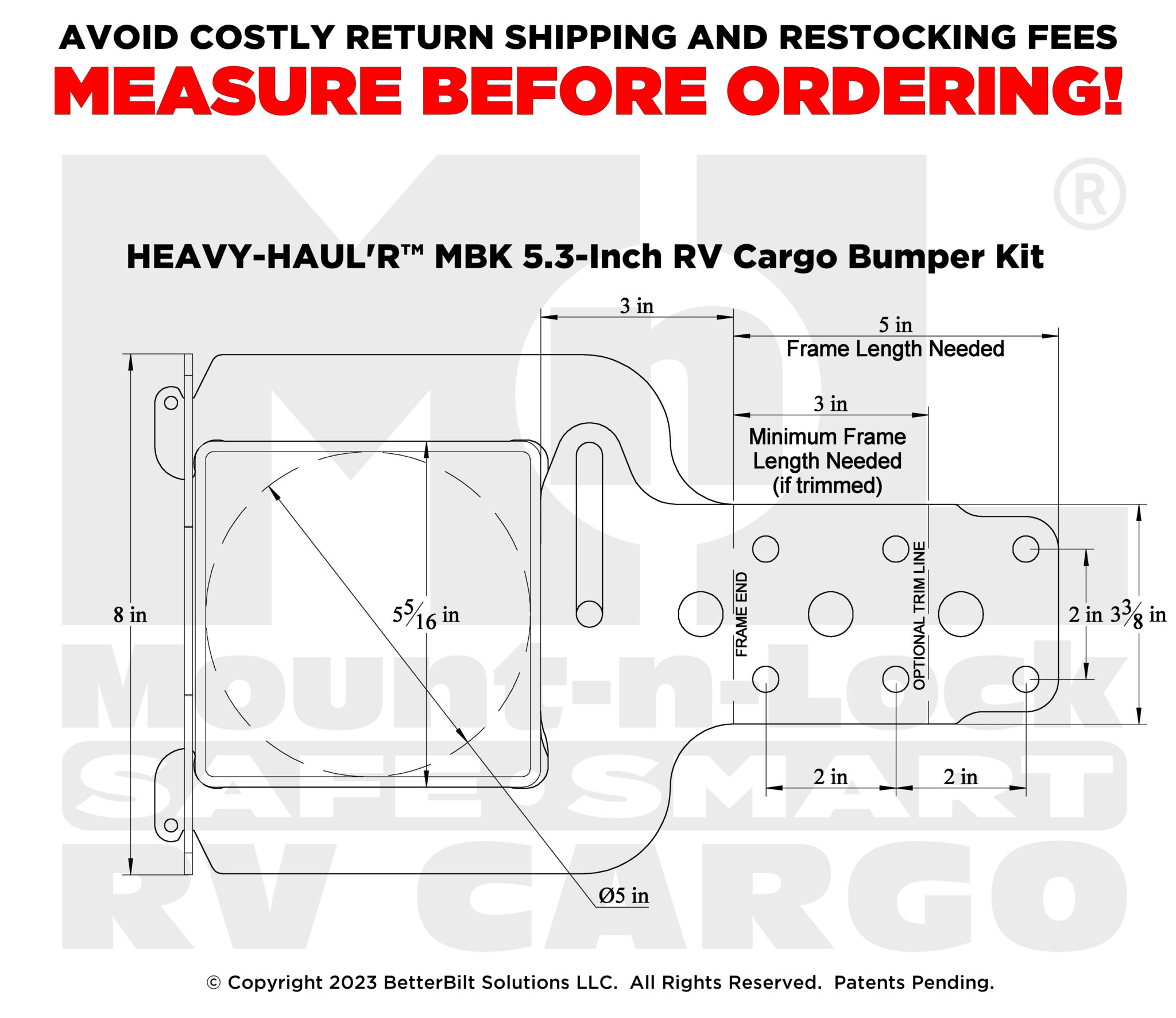 HEAVY-HAUL'R™ No-Weld Aluminum RV Bumper Replacement Kit