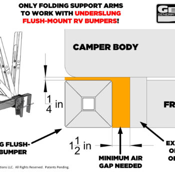GennyGo® RevX2 RV Bumper-Mounted Generator & Cargo Carrier 24x48 ...